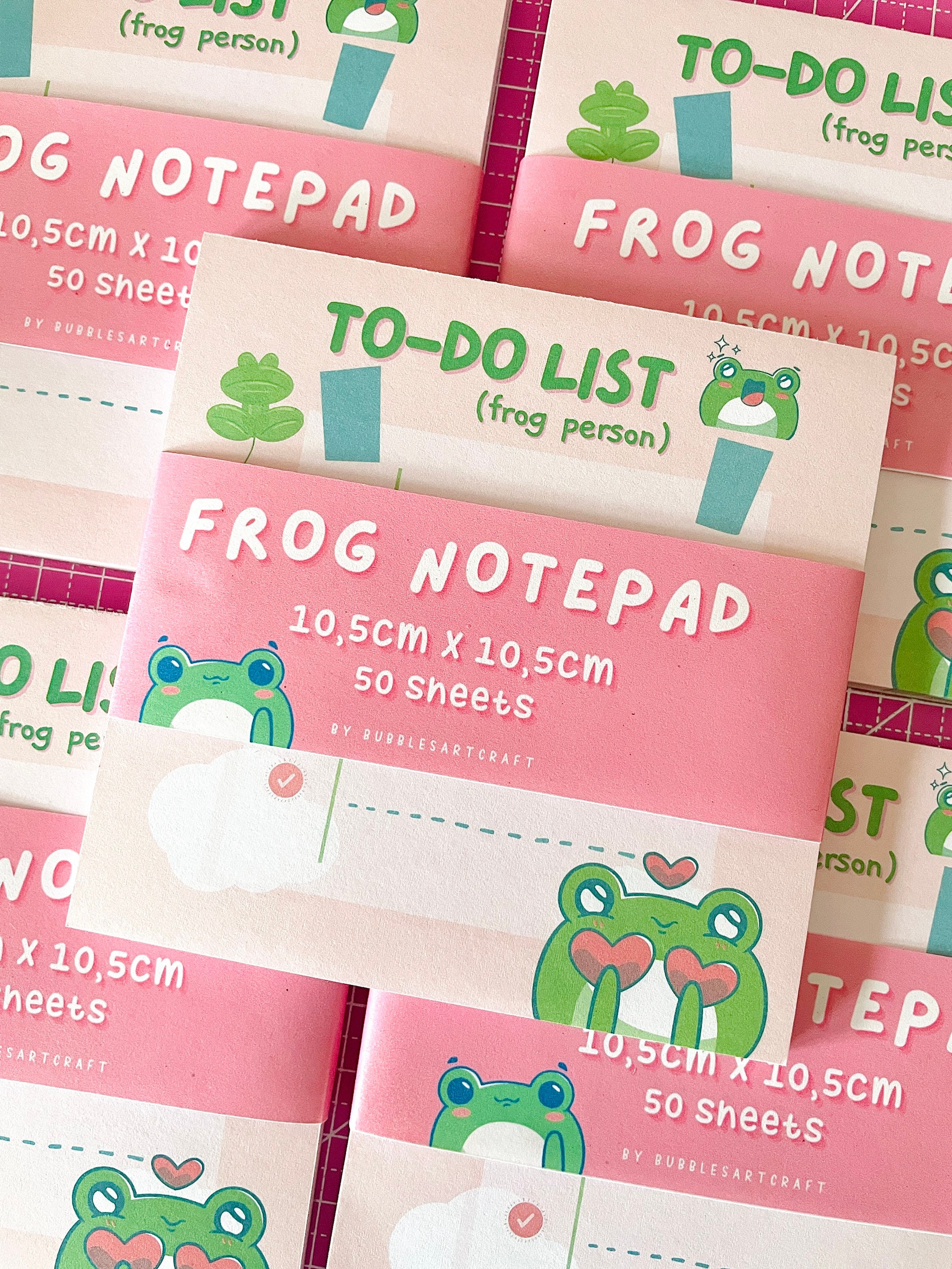 Frog Note Pad | Cute Memo Pad | to Do List Planner Accesories | Kawaii ...