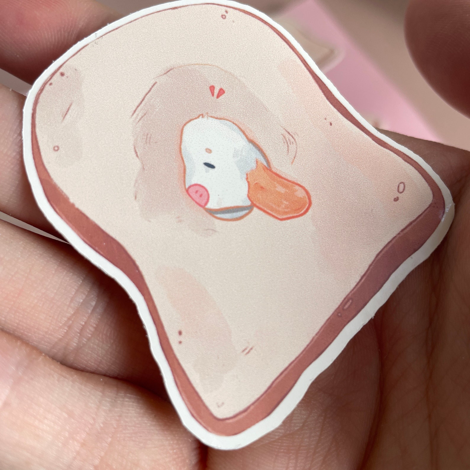 Duck Loaf Sticker Duck in Bread Sticker Durable Sticker - Etsy