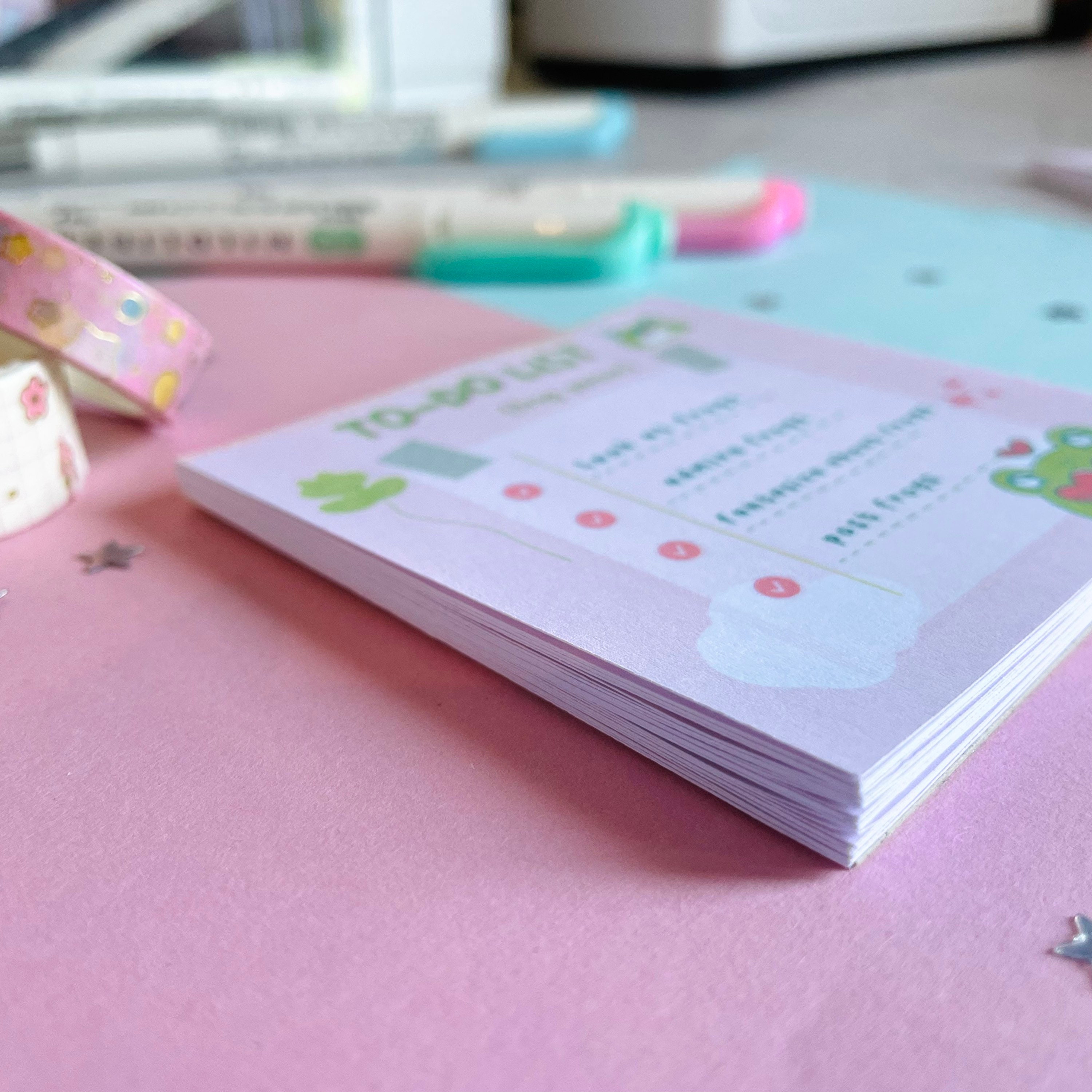 Frog Note Pad Cute Memo Pad to Do List Planner Accesories | Etsy