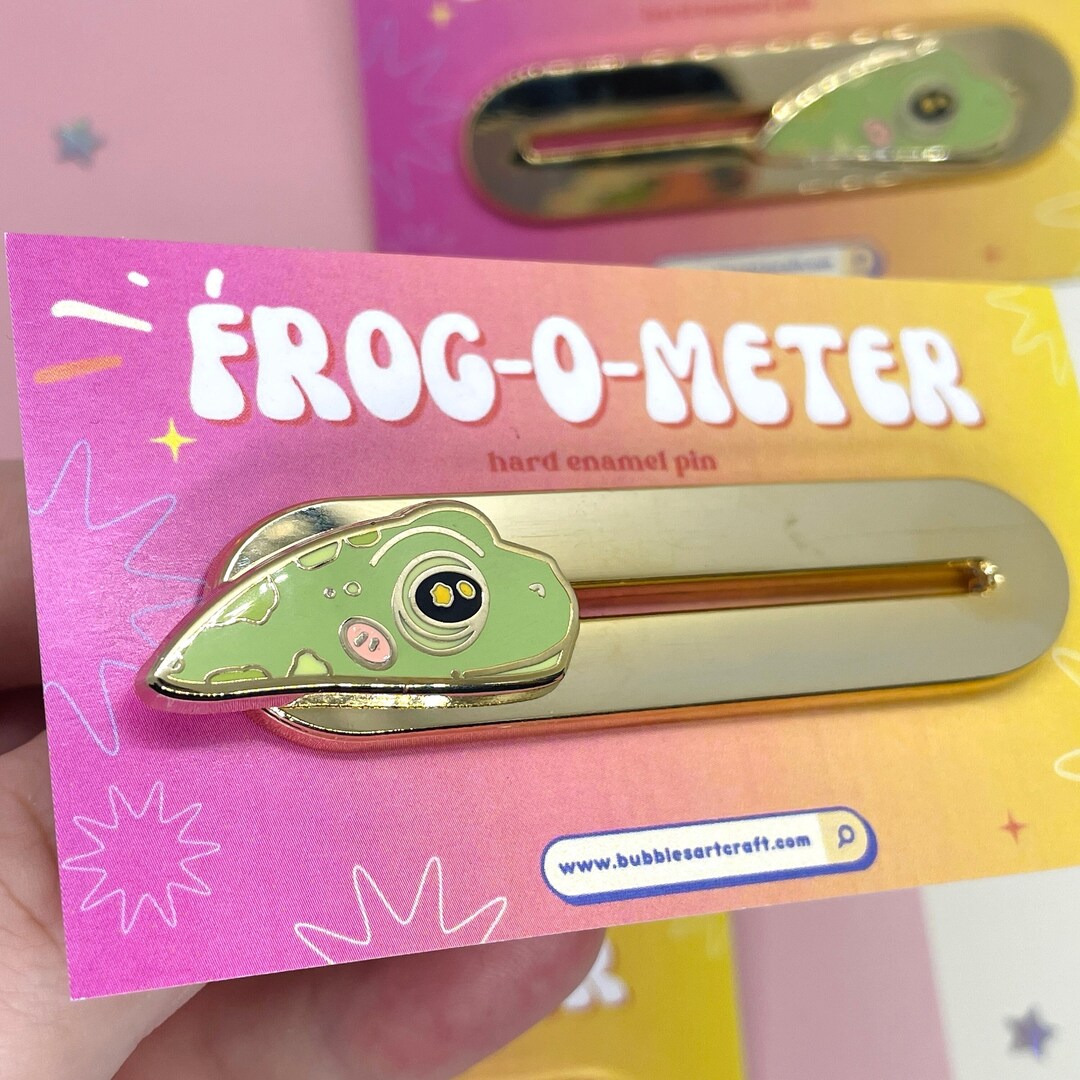 Frog-o-meter Frog Pin | Hard Enamel Pin | Sliding Pin | Frog Pin Set ...