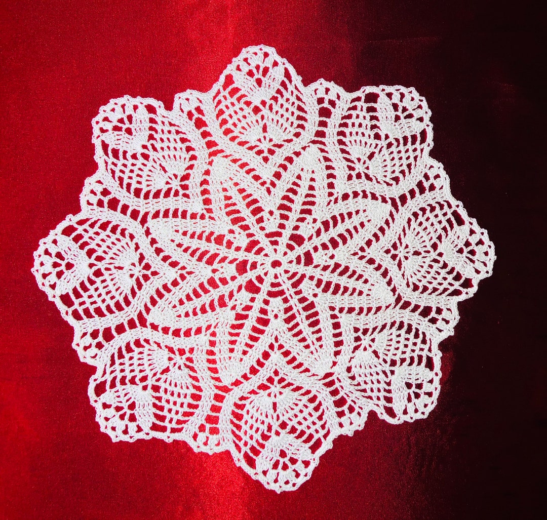 Tulip Crochet Doily Handmade Tulip Doily - Etsy