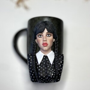 Wednesday Addams Sculpt on Mug - Etsy