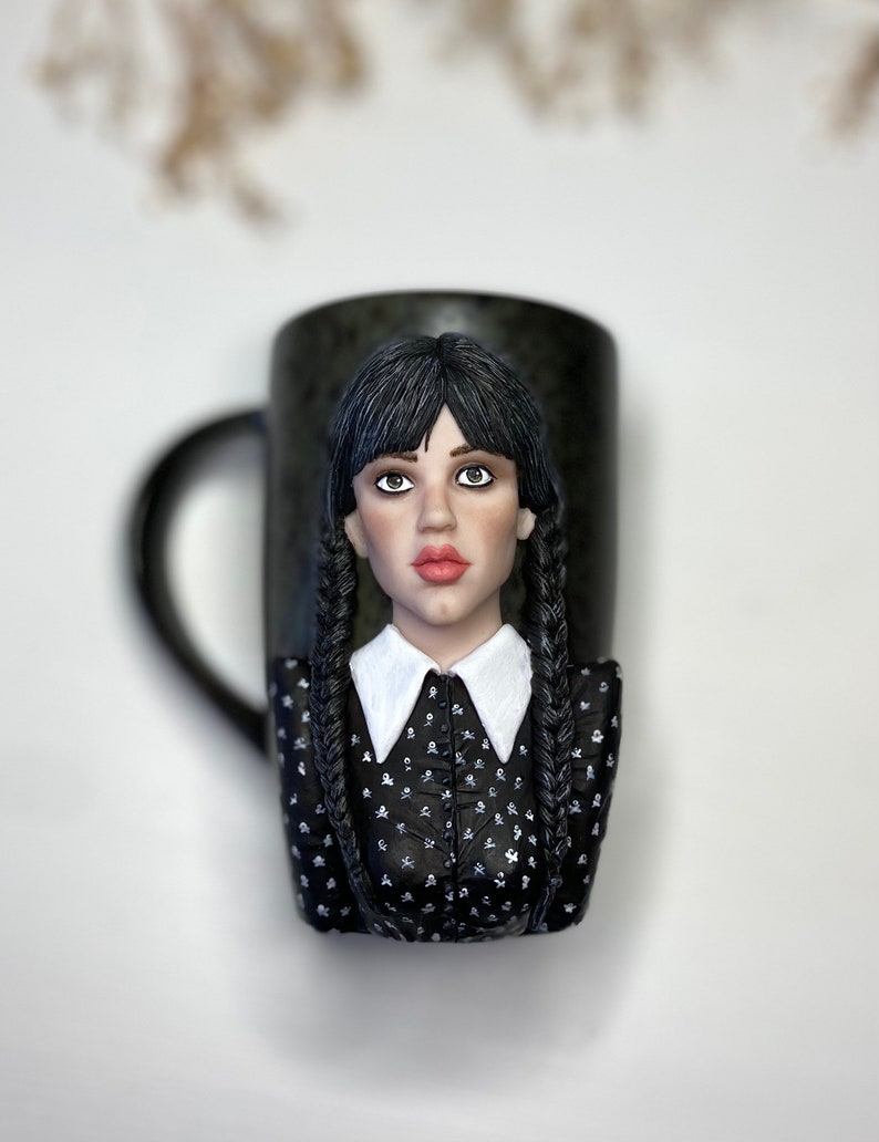 Wednesday Addams Sculpt on Mug - Etsy