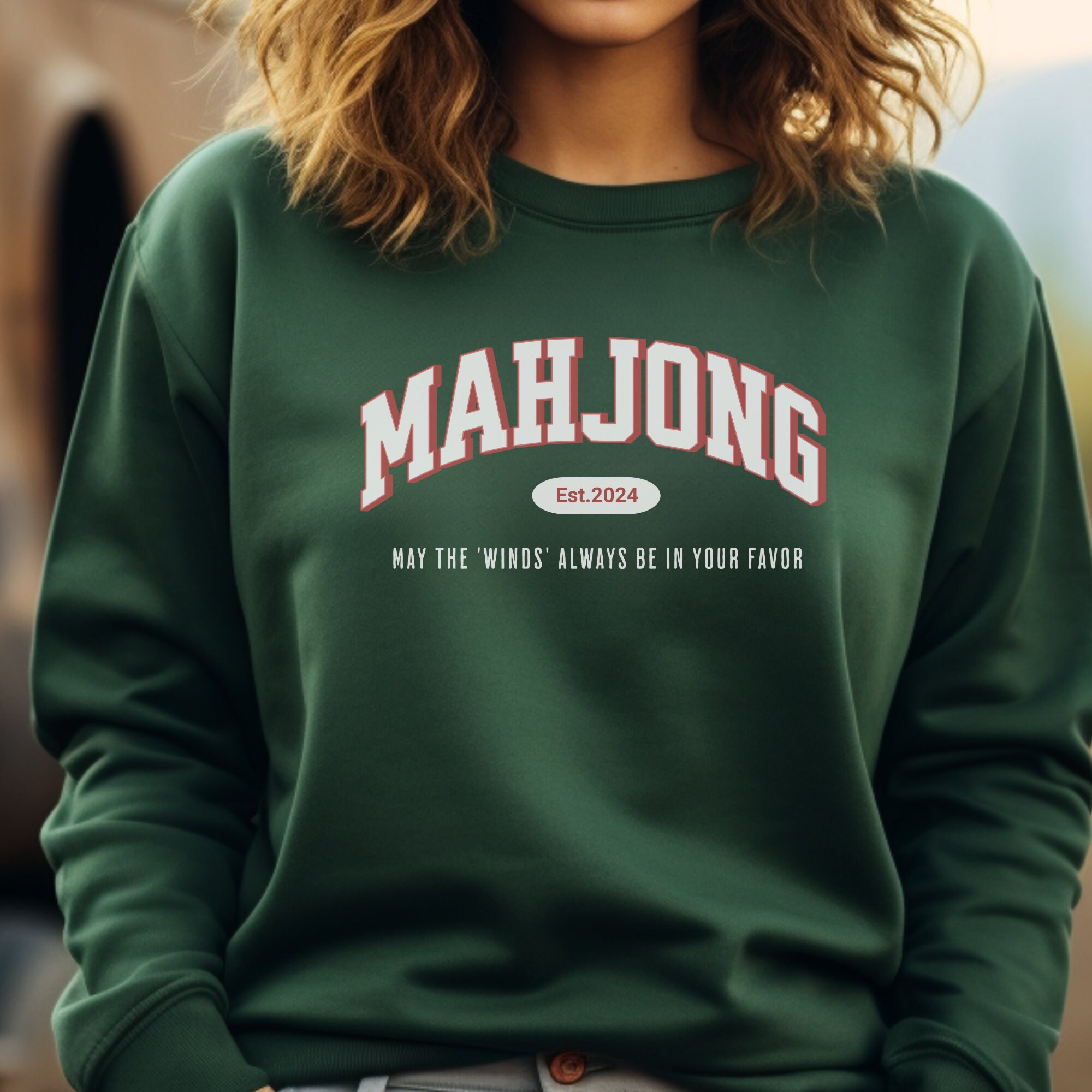 Personalized Mahjong Sweatshirt Gift for Player, Mah Jongg Game Lover ...