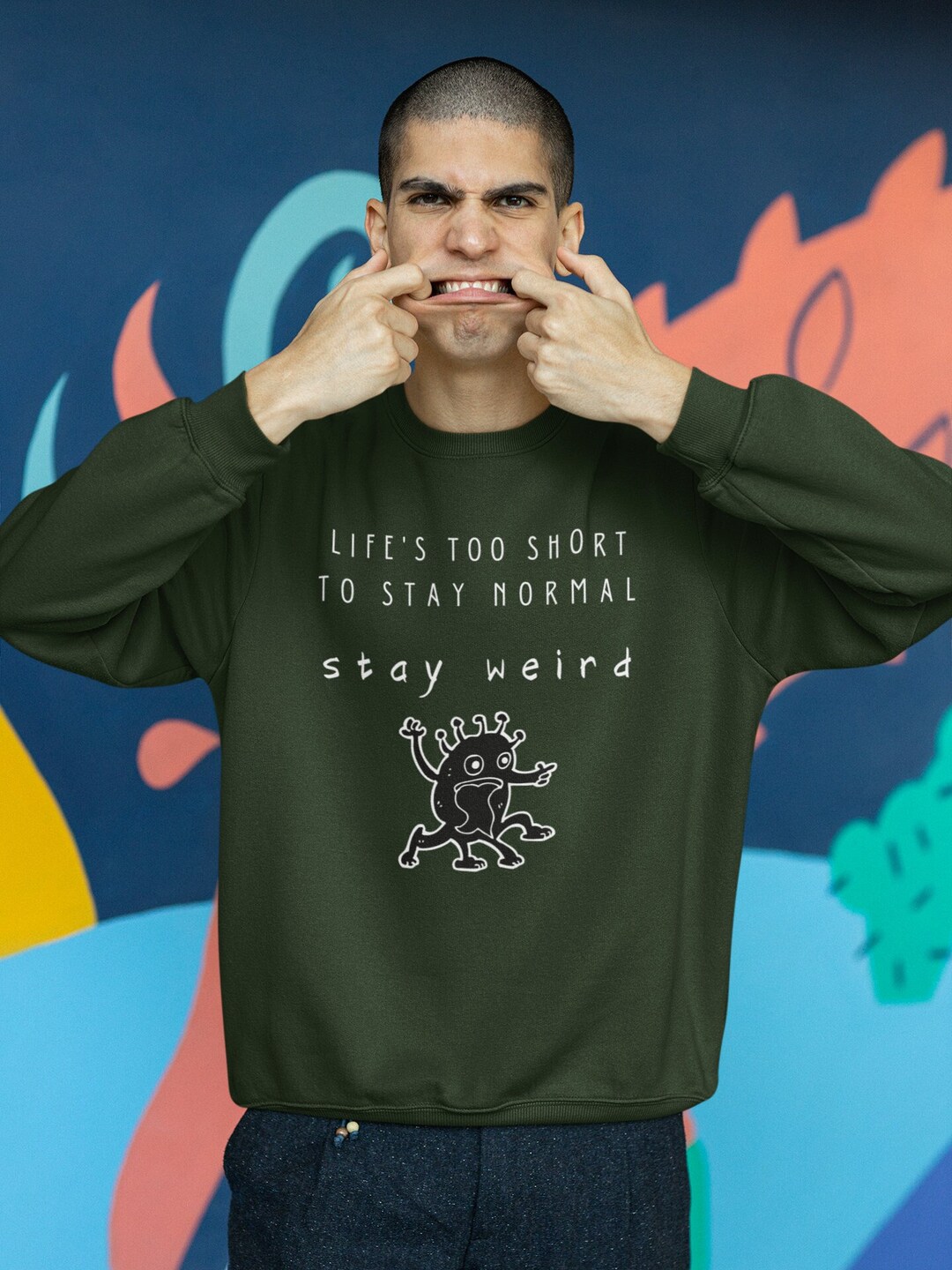 Funny Weird Shirt, Weird Core Clothes, Stay Weird, Edgy Alt Weird T ...