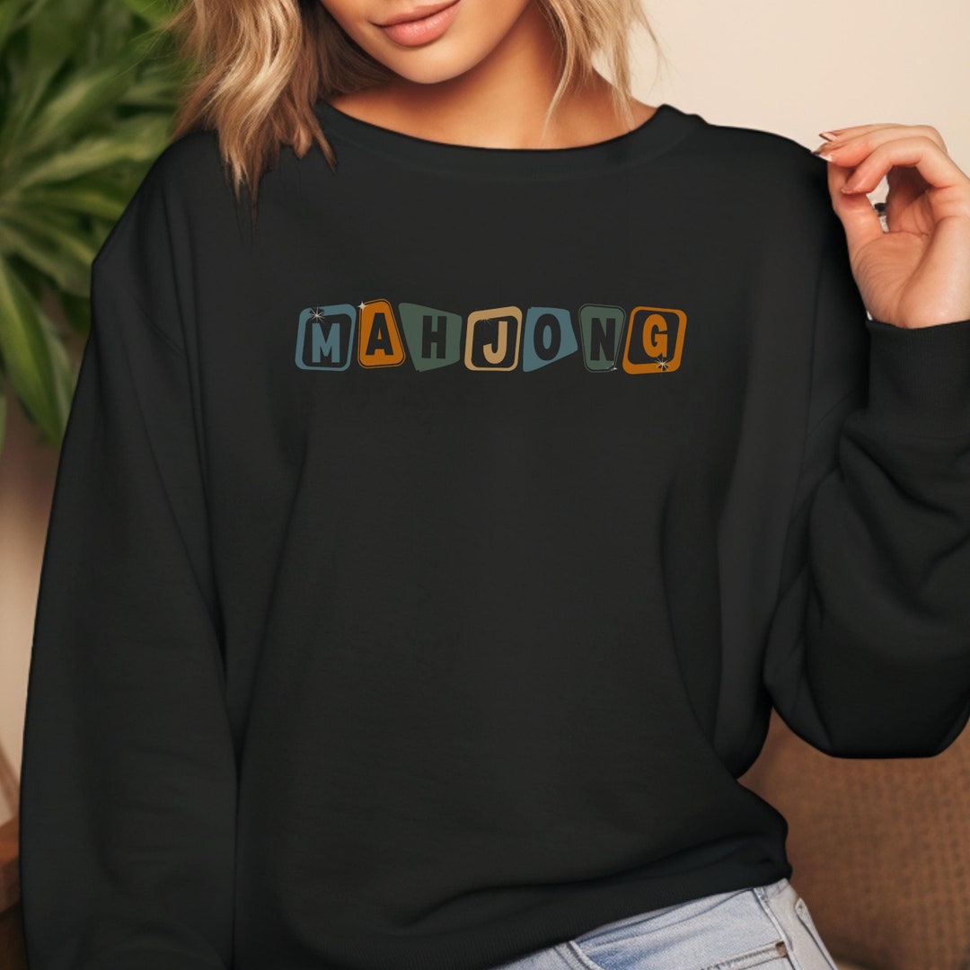 Mahjong Blocks Sweatshirt Gift for Women, Blocks Crewneck Gift for Mahjong Player, Tshirt for ...