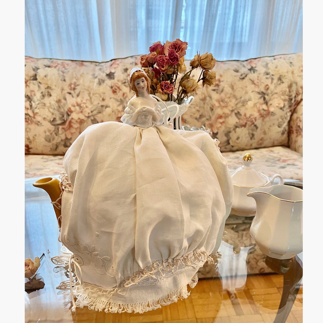 Enchanting Antique 1920’s Bride Porcelain Half Doll Tea Cosy With up ...