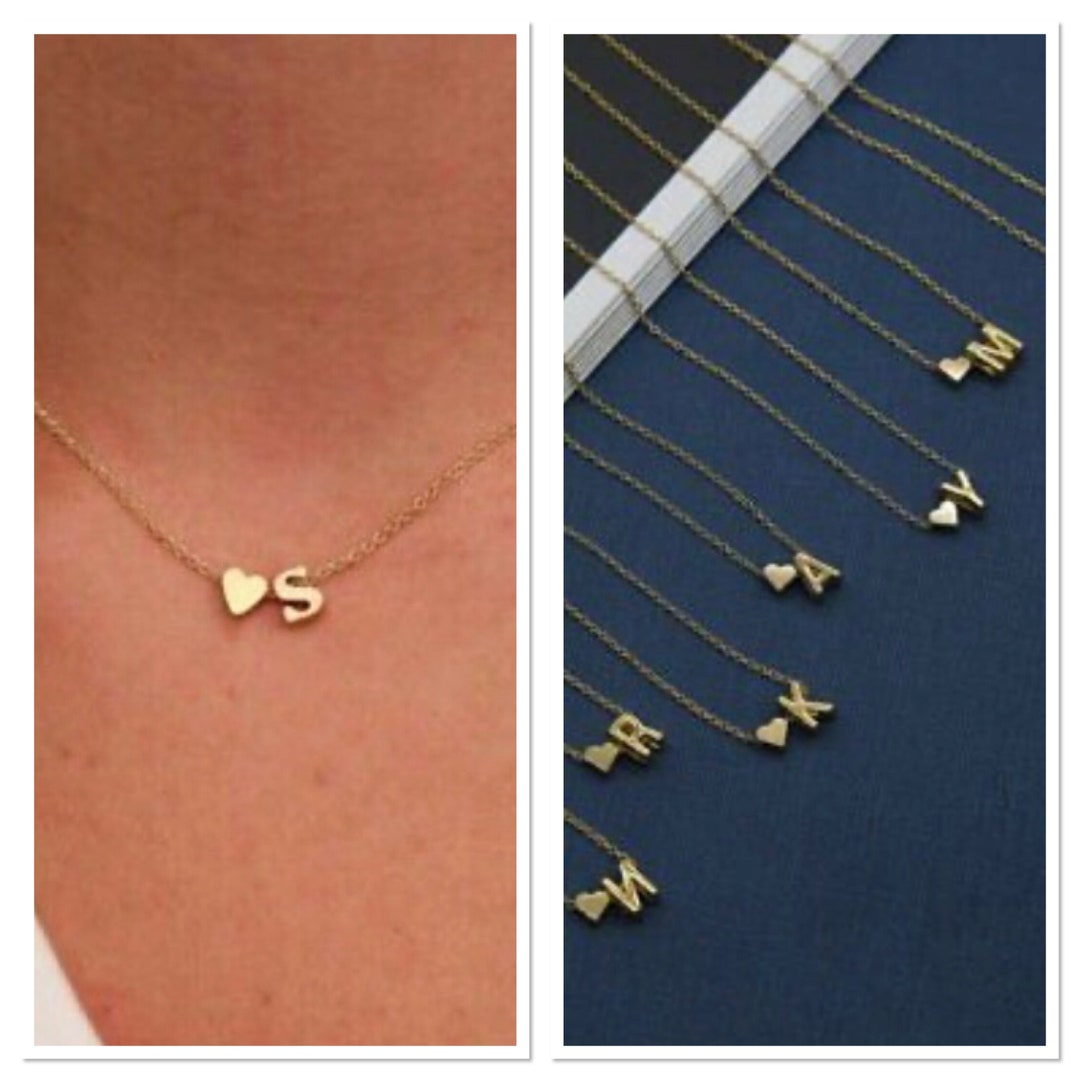 Letter Necklace ,initial Necklace, Plated ,personalised Jewellery ...