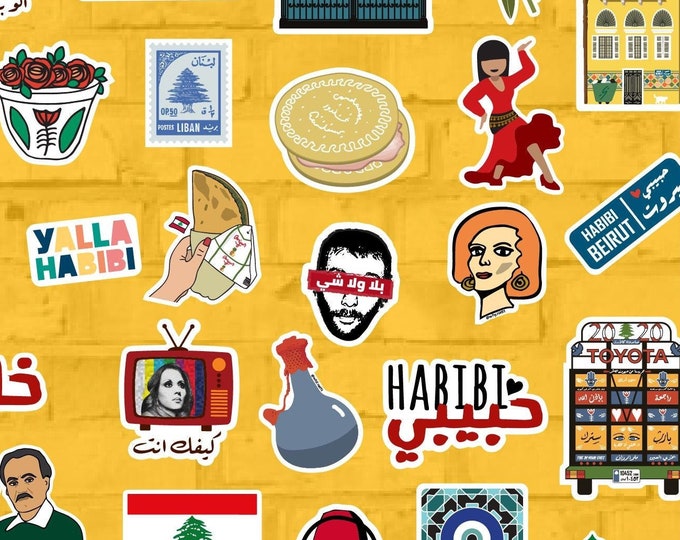 Lebanese Sticker Sheet - 10 Stickers - Etsy