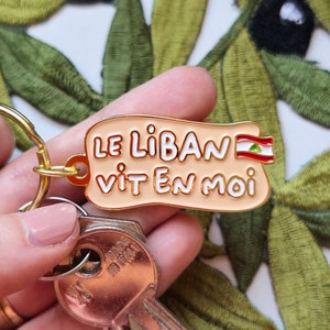 Le Liban Vit En Moi Keychain | Keyring Lebanon | Lebanese Souvenir ...