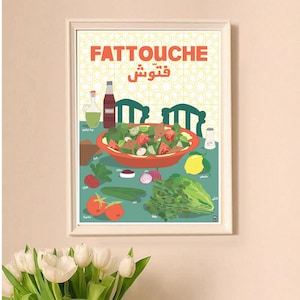 Retro Lebanese Recipe Poster Set | Lebanese Art Print | Size A1 A2 A3 ...