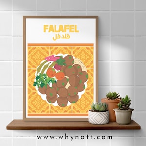 Falafel Art Print | Lebanese Art Print | Size A1 A2 A3 A4 | Beirut ...
