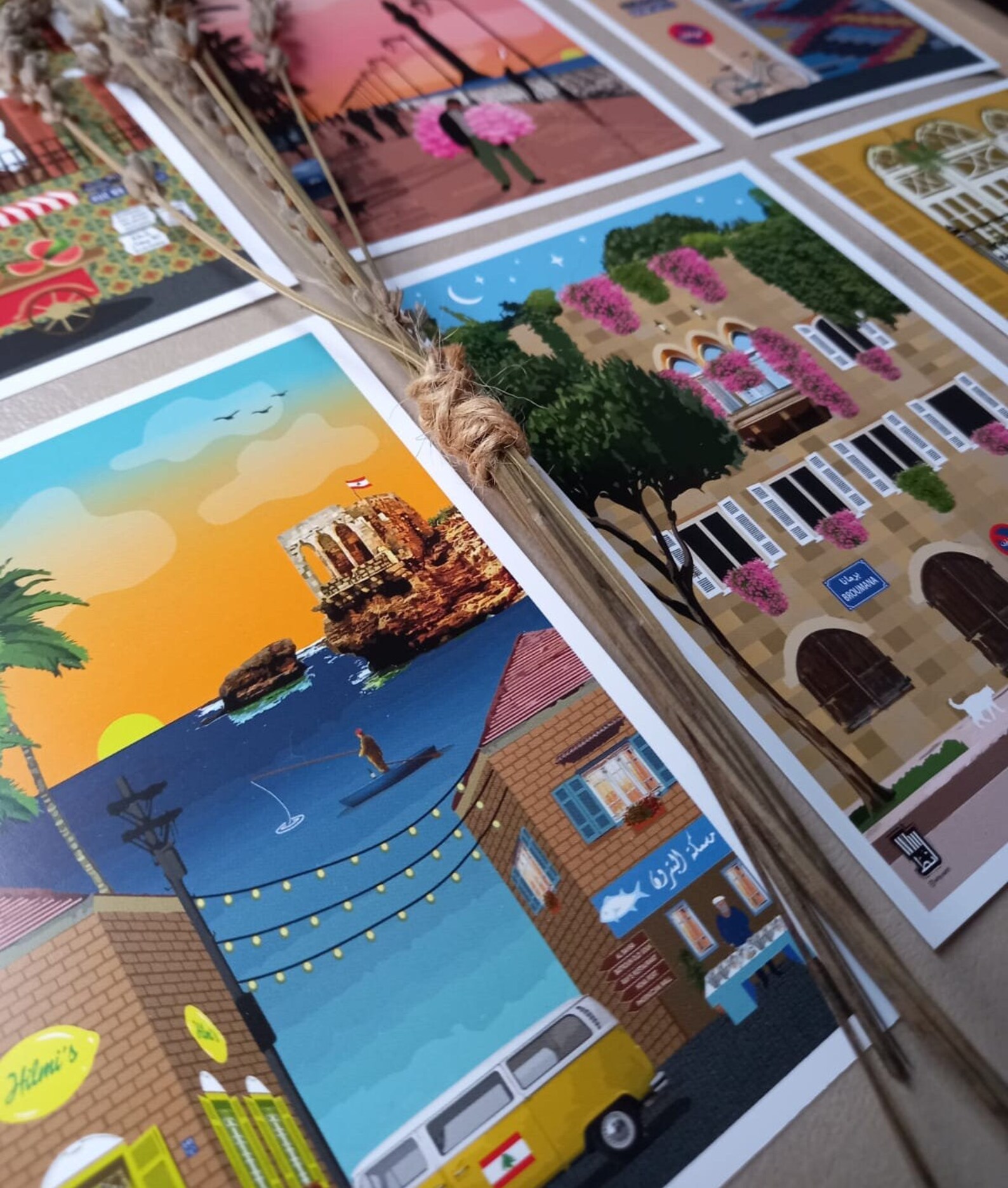 Lebanese Mini Prints Set of 5 Choose Any 5 Mini Cards Lebanon Lebanese ...