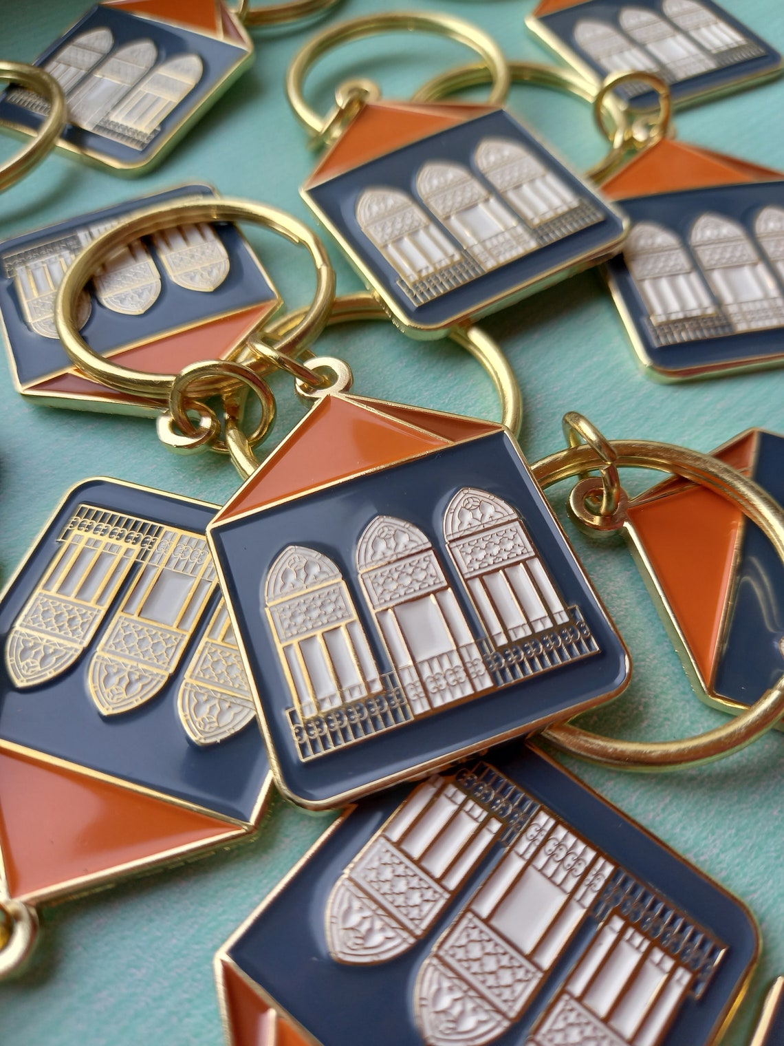 Blue Lebanese House Keychain | BEYT Keyring Lebanon | Lebanese Souvenir ...