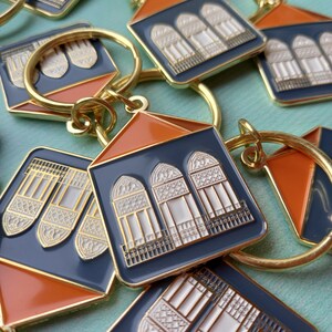 Blue Lebanese House Keychain | BEYT Keyring Lebanon | Lebanese Souvenir ...