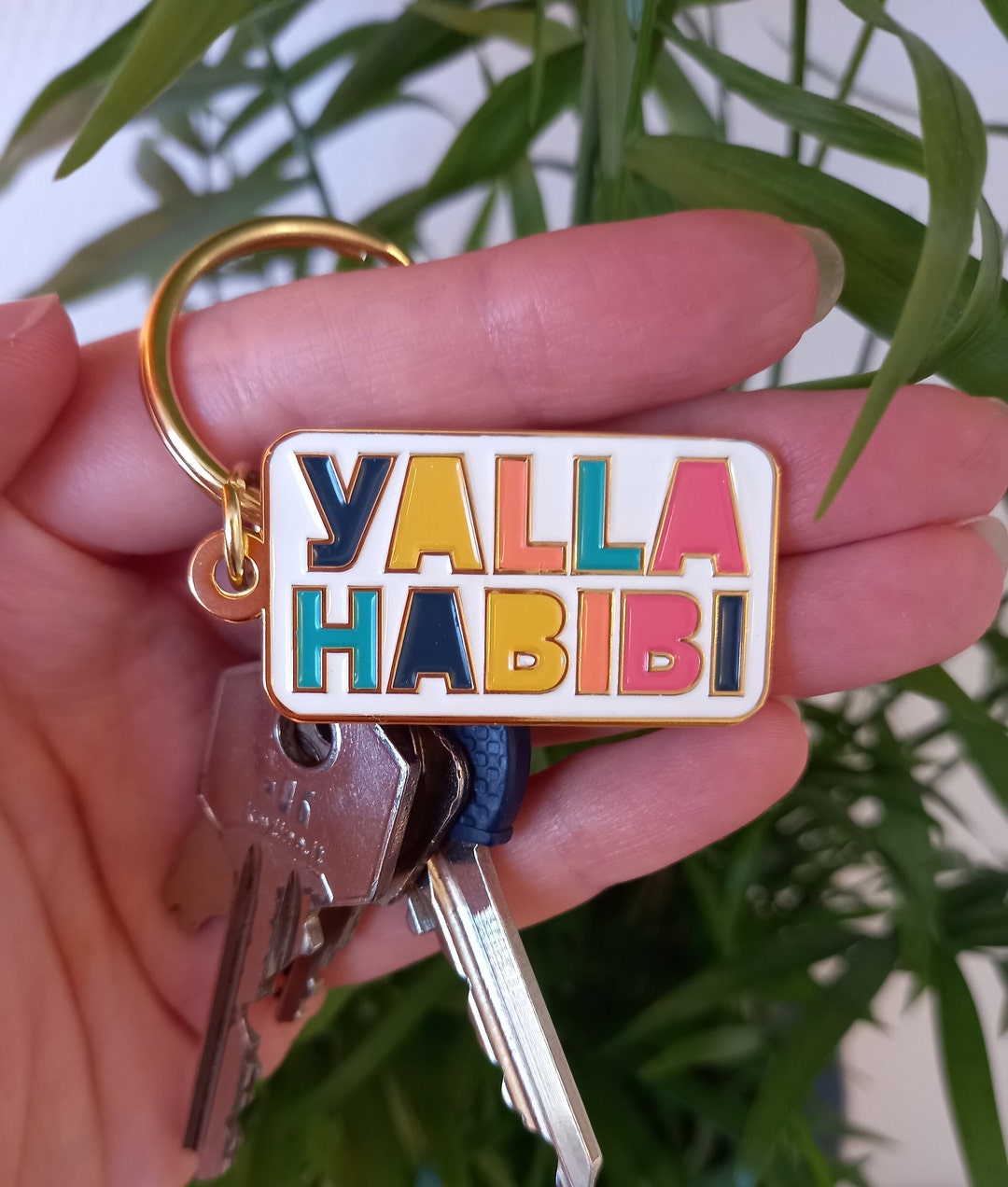 Yalla Habibi Keychain | Keyring Lebanon | Lebanese Souvenir | Lebanese ...