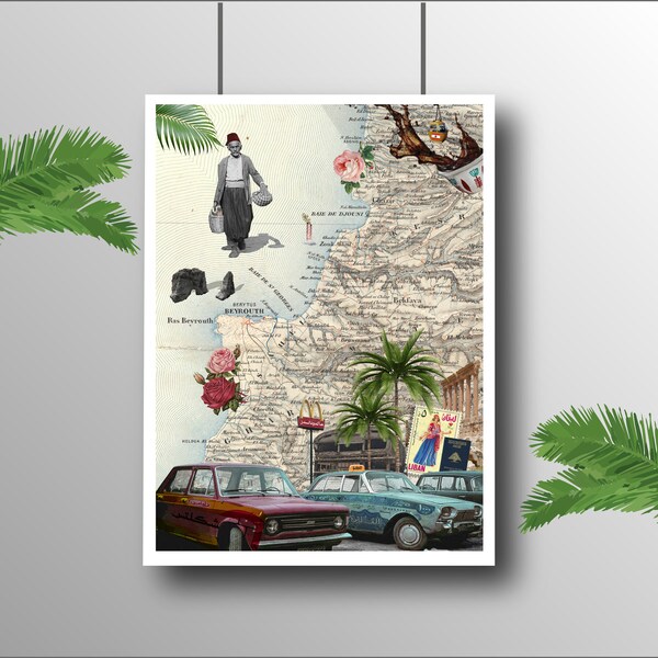 Lebanese Map Art - Etsy