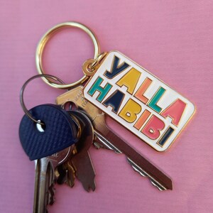 Yalla Habibi Keychain | Keyring Lebanon | Lebanese Souvenir | Lebanese ...