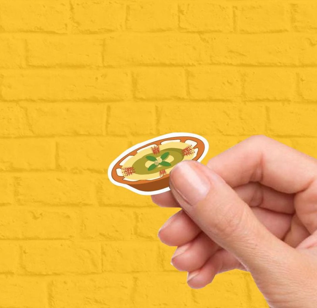 Hummus Plate Sticker | Lebanese Stickers | Very Lebanese Sticker Pack ...