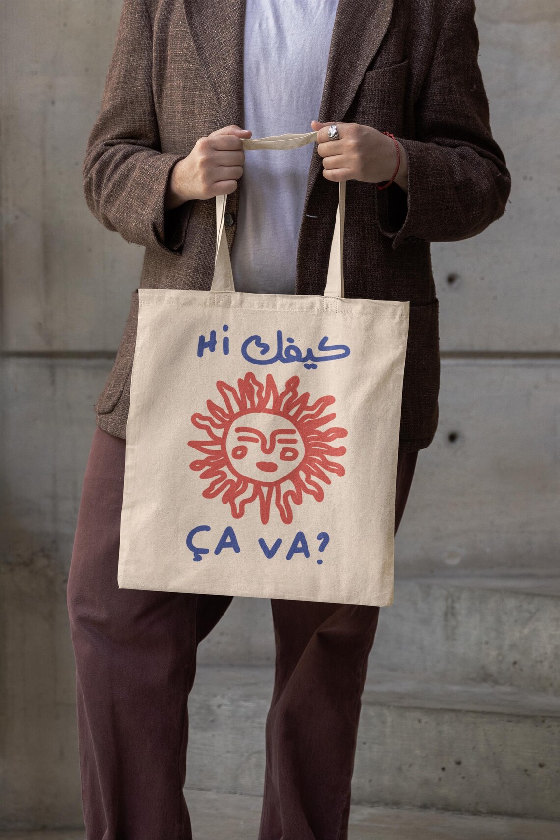 Hi Kifak Ca Va Tote Bag | Very Lebanese Tote Bags | Lebanese | Lebanon ...