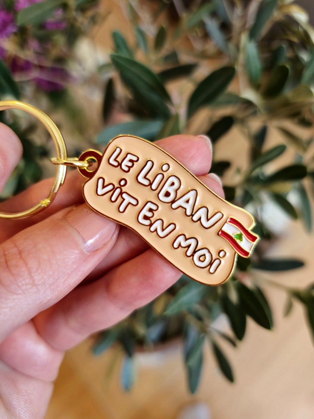 Le Liban Vit En Moi Keychain | Keyring Lebanon | Lebanese Souvenir ...