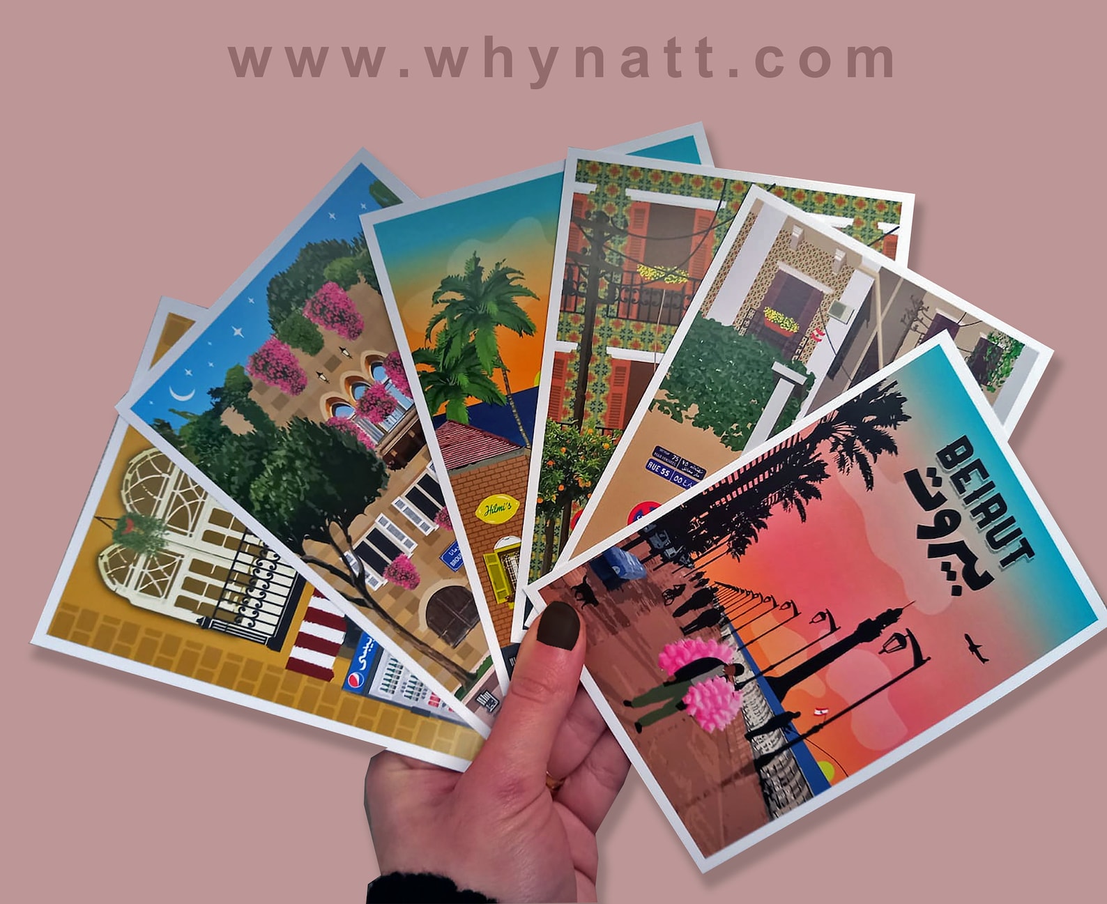 Lebanese Mini Prints Set of 5 Choose Any 5 Mini Cards Lebanon Lebanese ...