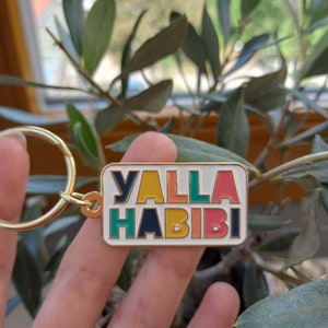 Yalla Habibi Keychain | Keyring Lebanon | Lebanese Souvenir | Lebanese ...
