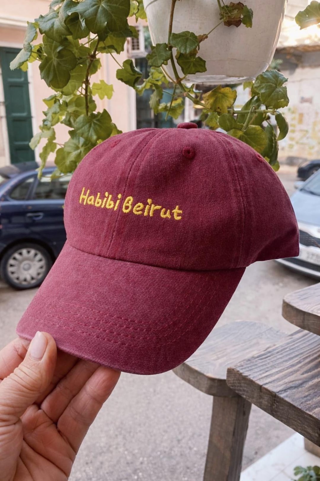 Habibi Beirut Baseball Cap WINE RED | Arabic | Hat | Lebanese | Lebanon ...