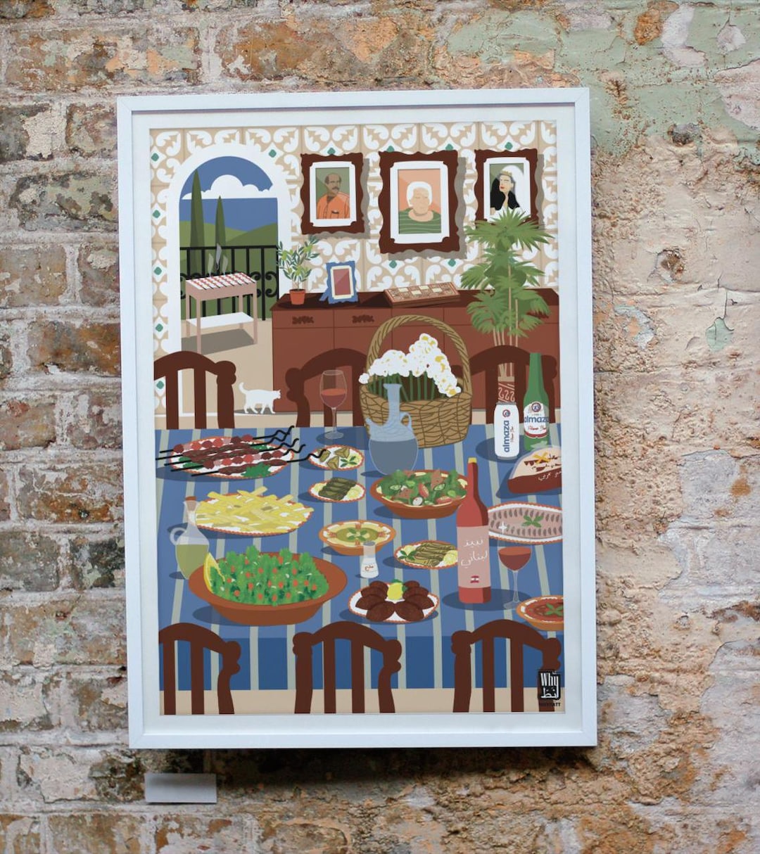 Lebanese Mezza Art Print | Gathering, Eid, Christmas Art Print ...