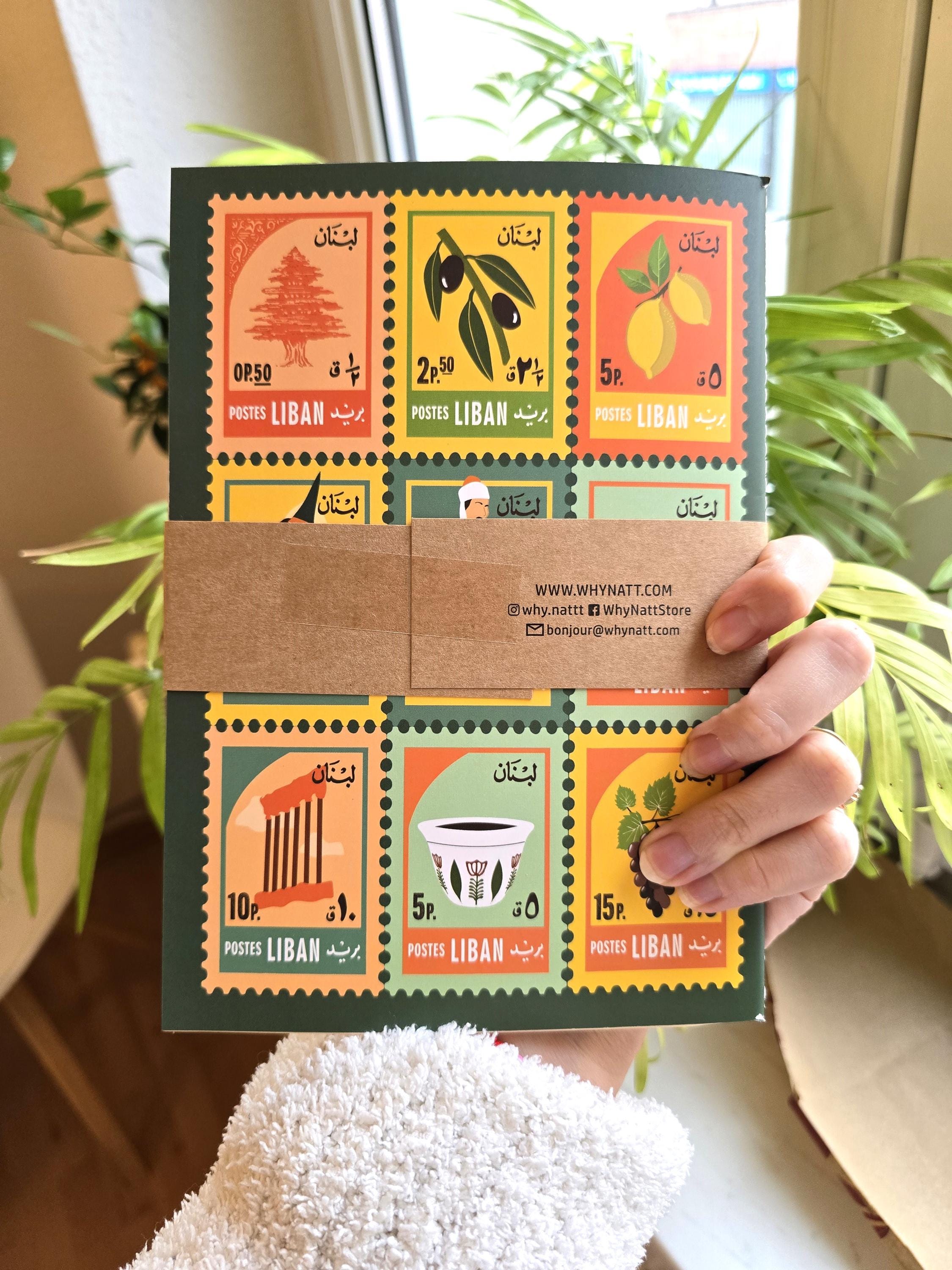 Post Stamps Lebanese Notebook | Notebooks Lebanon | Lebanese Souvenir ...