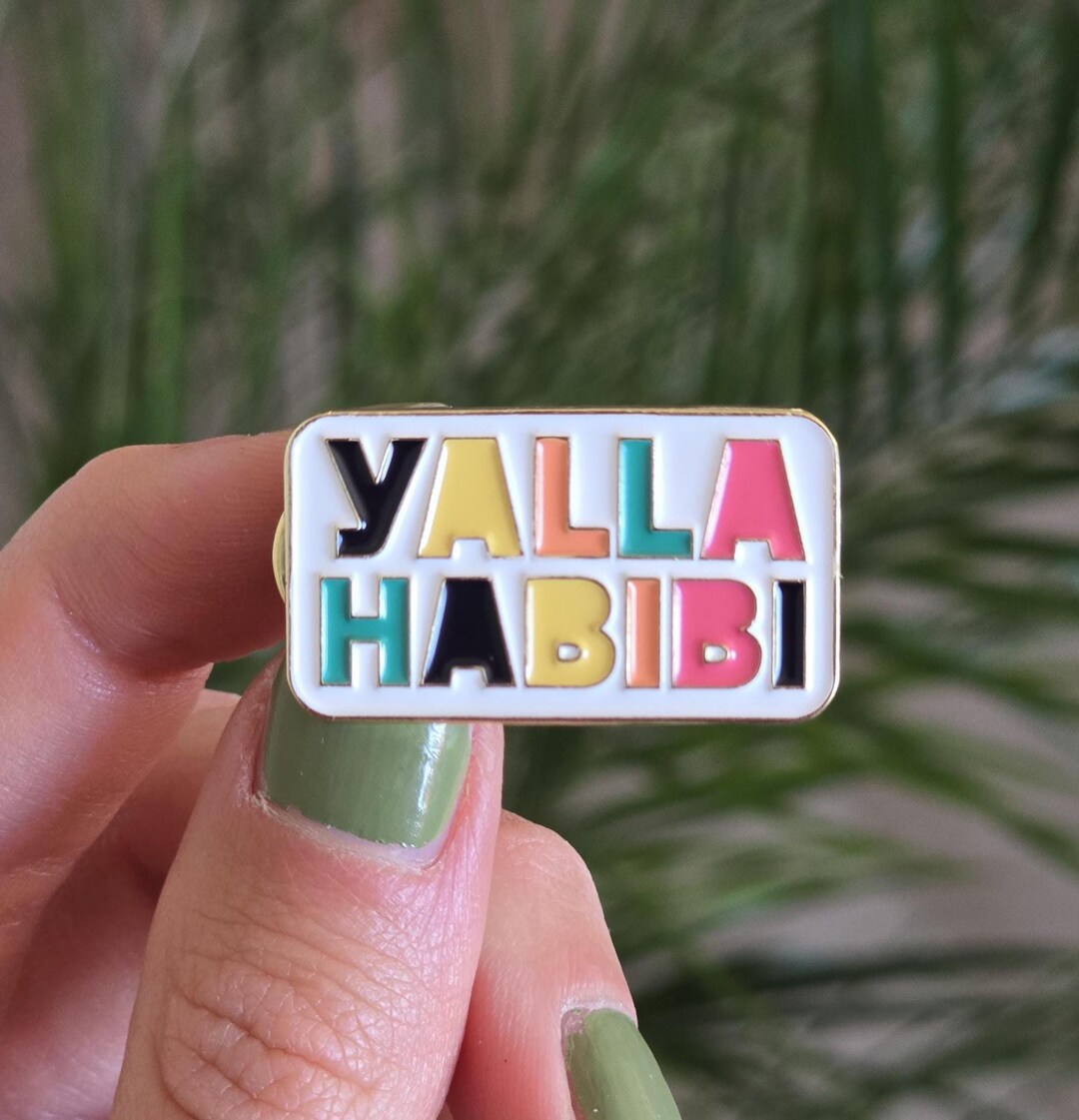 Yalla Habibi PIN | Lebanese Gift | Gold Enamel | Lebanon Pins - Etsy