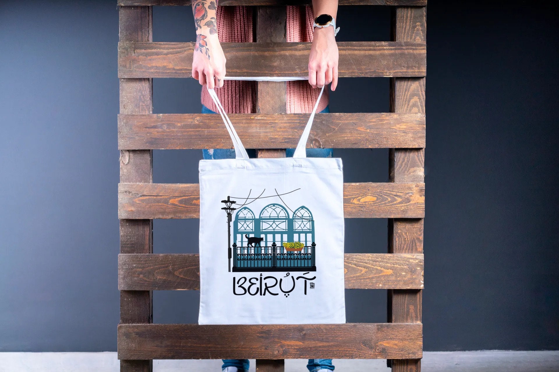 Beirut Tote Bag Arabic Very Lebanese Tote Bags Lebanese - Etsy