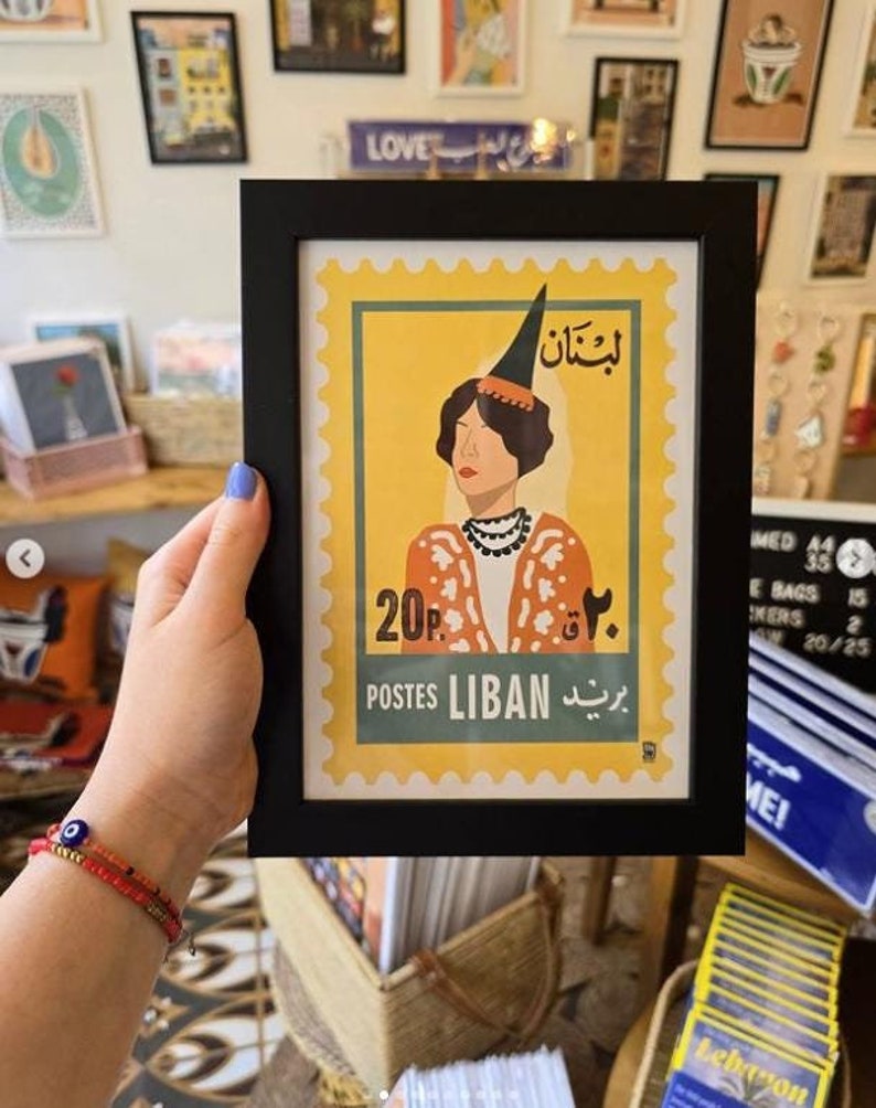 Lebanese Post Stamp Collection Art Prints | Nostalgic Lebanese Art ...