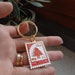 Red Lebanese Post Stamp Keychain | Keyring Lebanon | Lebanese Souvenir ...