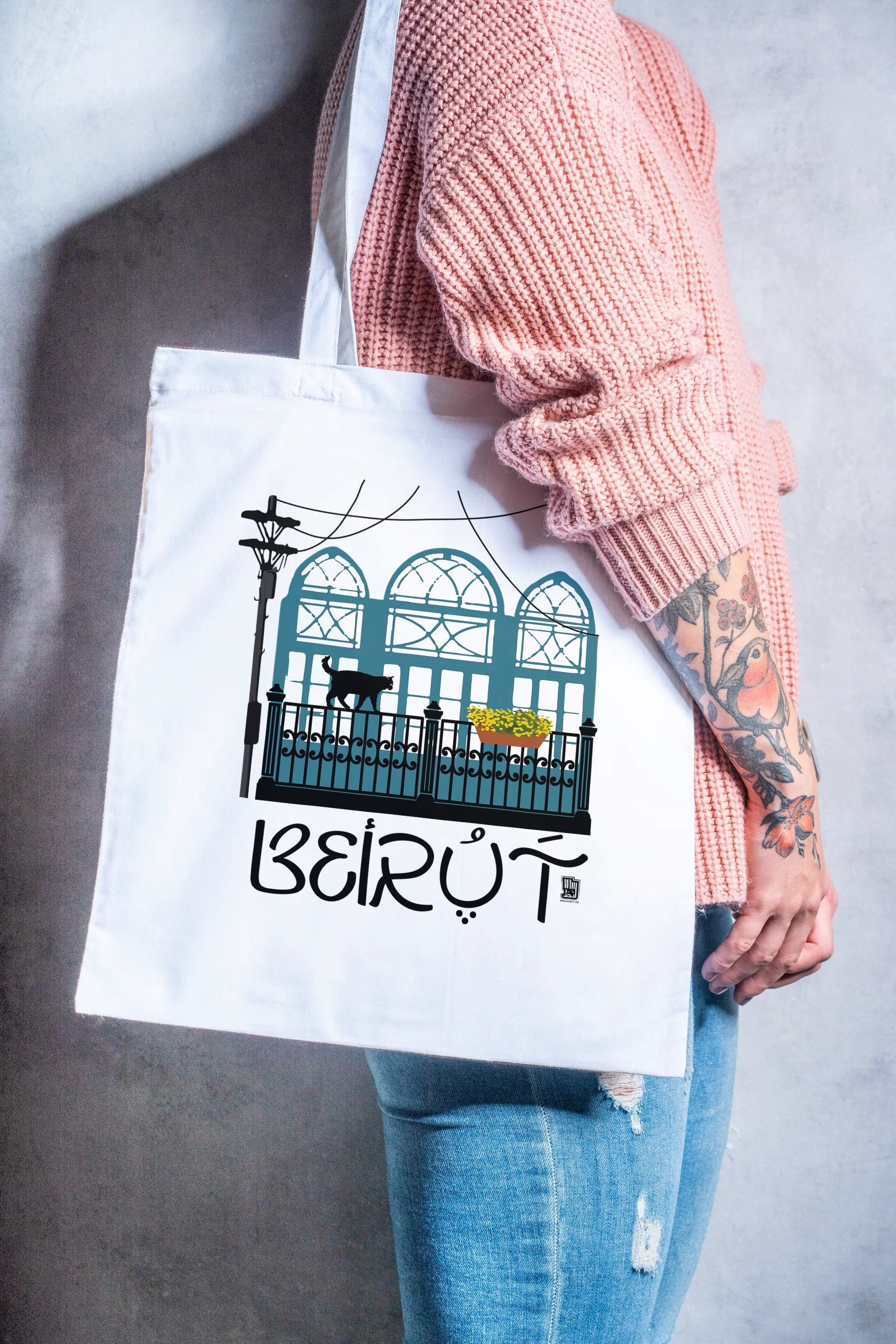 Beirut Tote Bag Arabic Very Lebanese Tote Bags Lebanese - Etsy