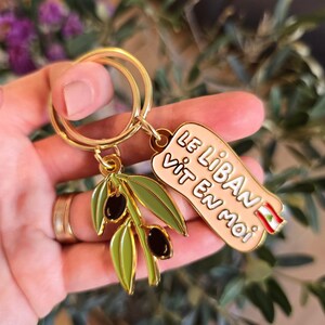 Le Liban Vit En Moi Keychain | Keyring Lebanon | Lebanese Souvenir ...