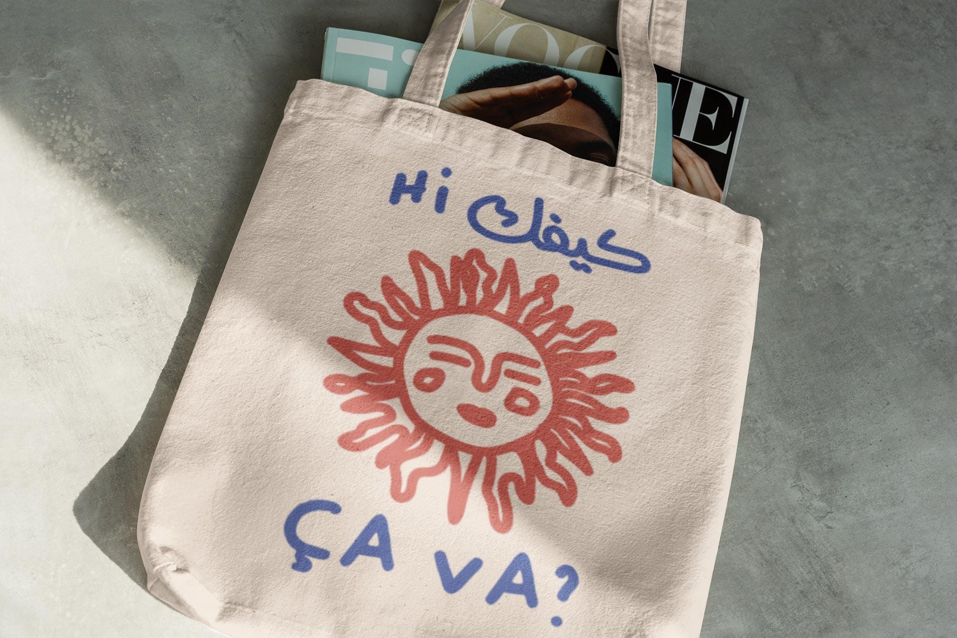 Hi Kifak Ca Va Tote Bag | Very Lebanese Tote Bags | Lebanese | Lebanon ...