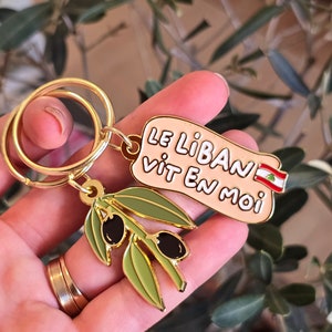 Le Liban Vit En Moi Keychain | Keyring Lebanon | Lebanese Souvenir ...