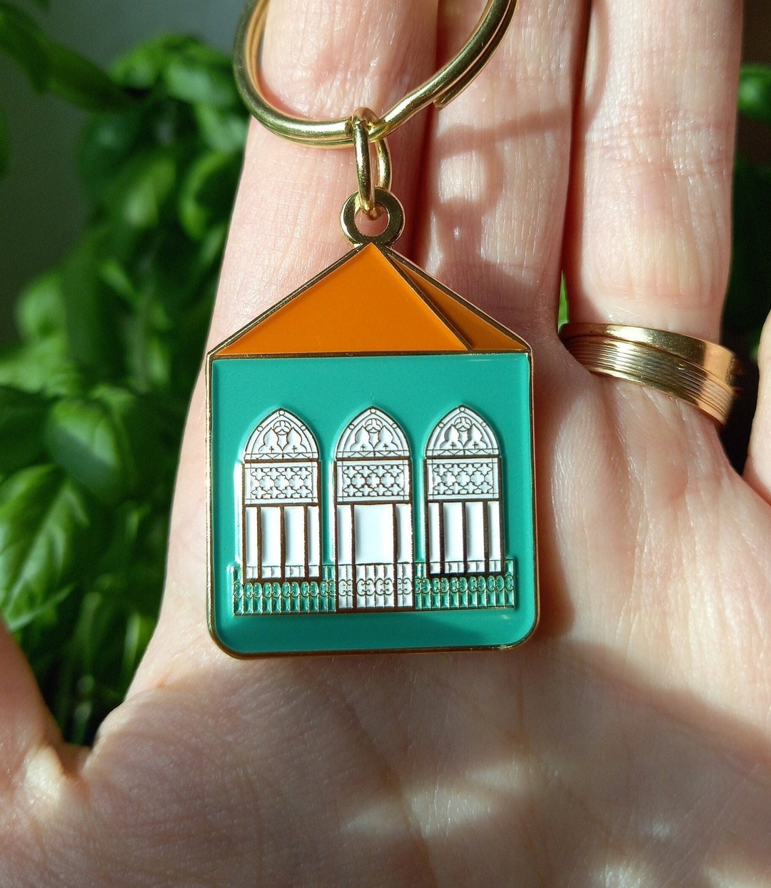 Green Lebanese House "beyt" Keychain | Keyring Lebanon | Lebanese ...