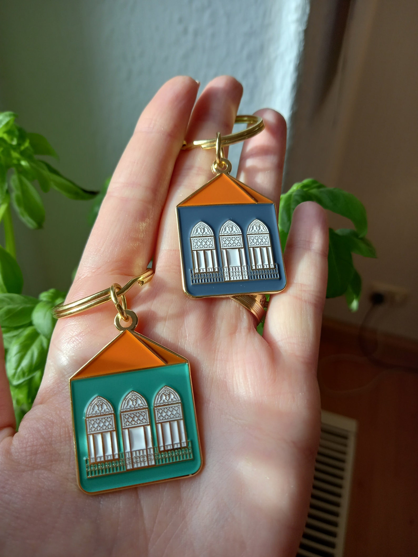 Blue Lebanese House Keychain | BEYT Keyring Lebanon | Lebanese Souvenir ...
