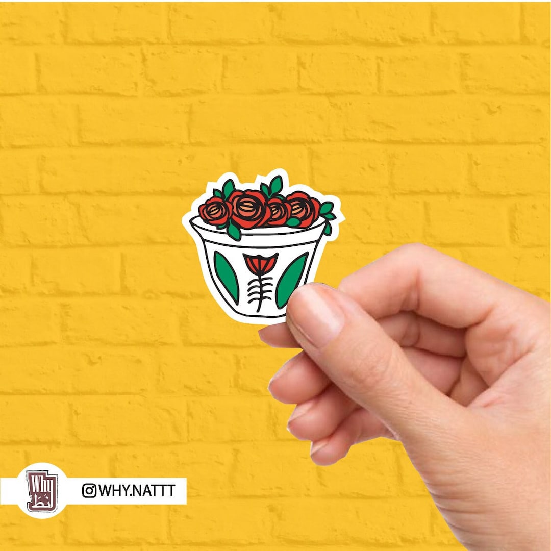 Coffee Flower Sticker | Shaffe | Very Lebanese Sticker Pack | Vinyl ...