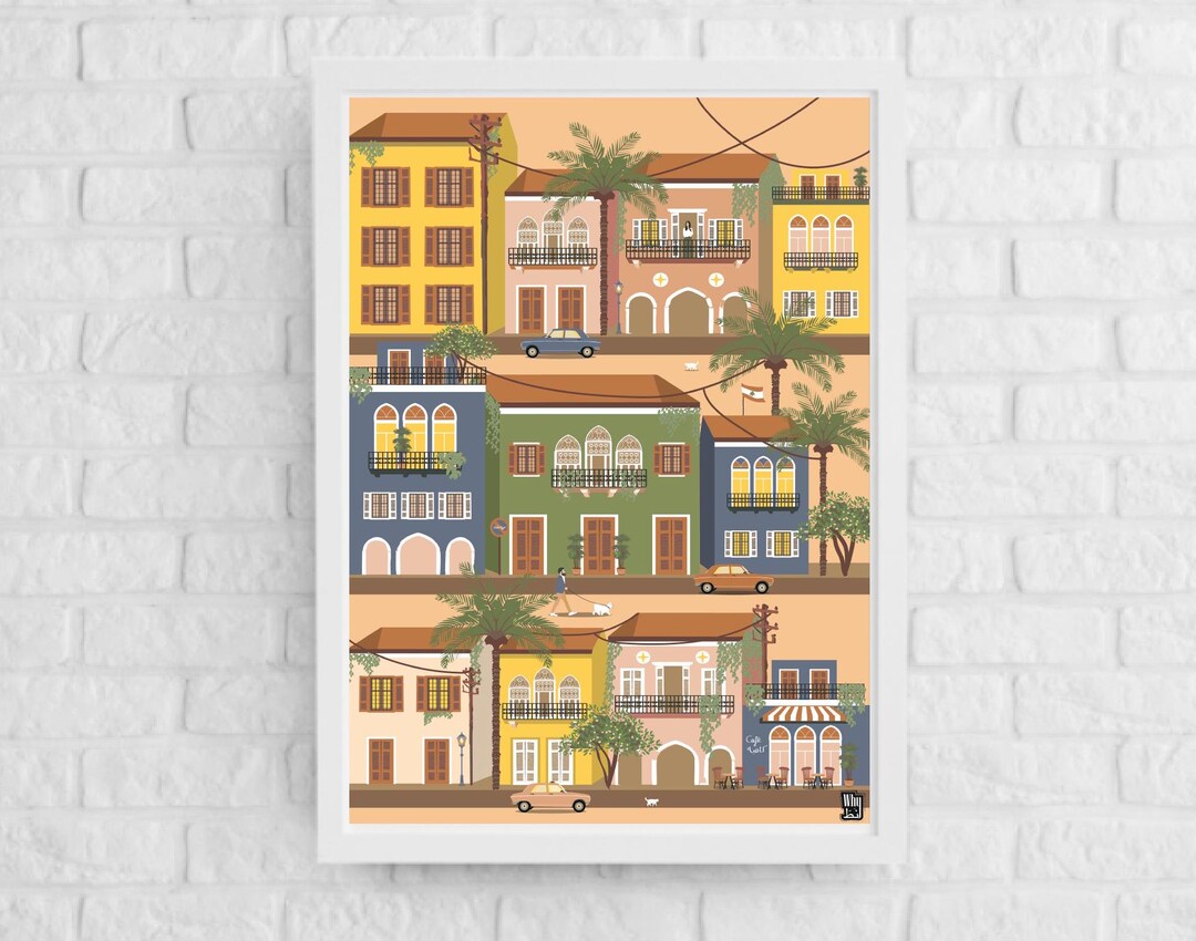 Magical Saifi Village Art Print | Beirut | Lebanon | Lebanese Art Print ...