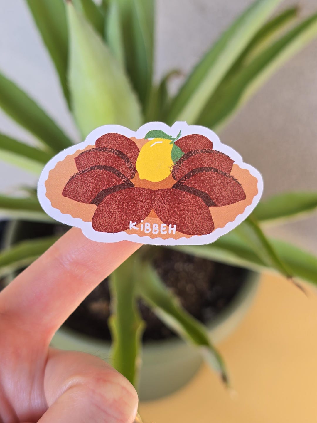 Kibbeh Plate STICKER | Lebanese Stickers | Very Lebanese Sticker Pack ...