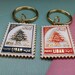 Blue Lebanese Post Stamp Keychain | Keyring Lebanon | Lebanese Souvenir ...