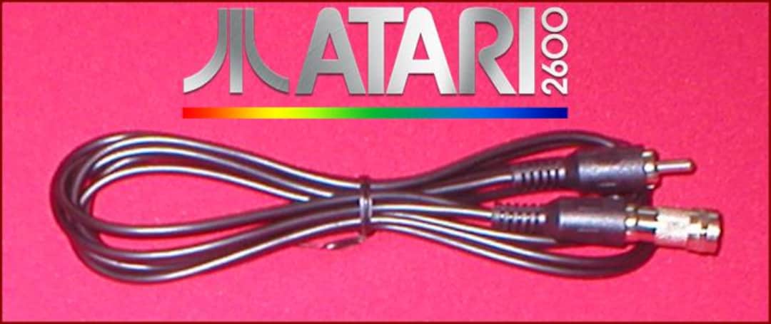 6ft RCA Video Cable & RF Coax TV Adapter for the Atari 2600 Jr. Junior ...