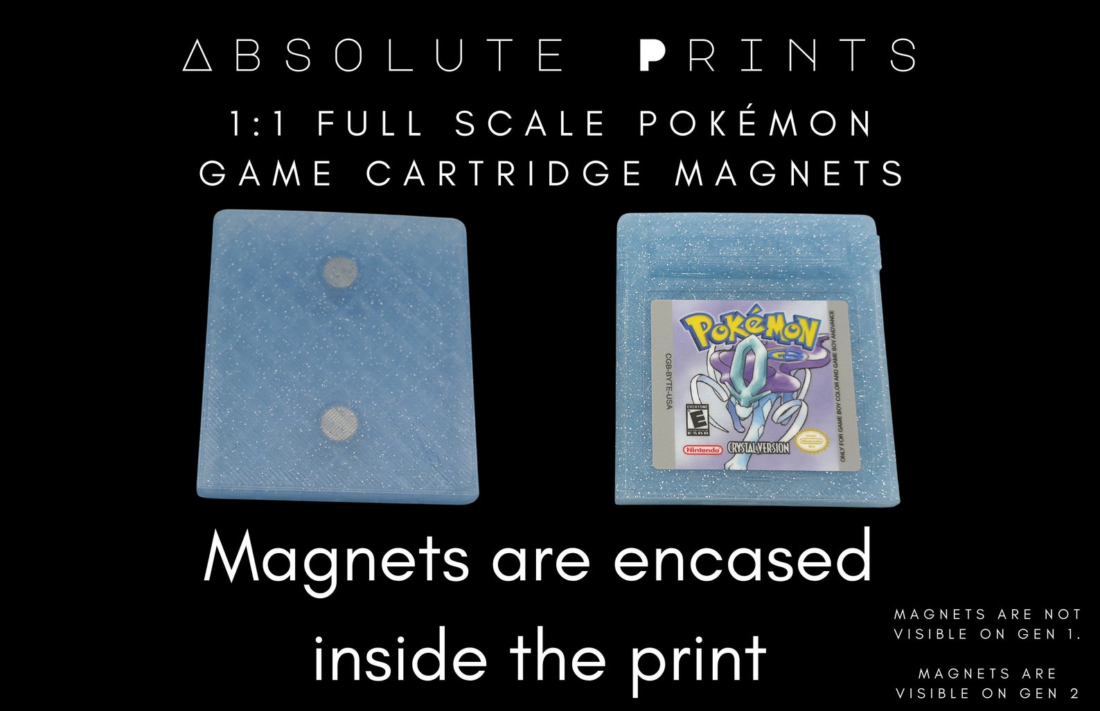 Classic Pokémon Game Boy Fridge Magnet | Full Scale Replica | Gen 1 & 2 ...