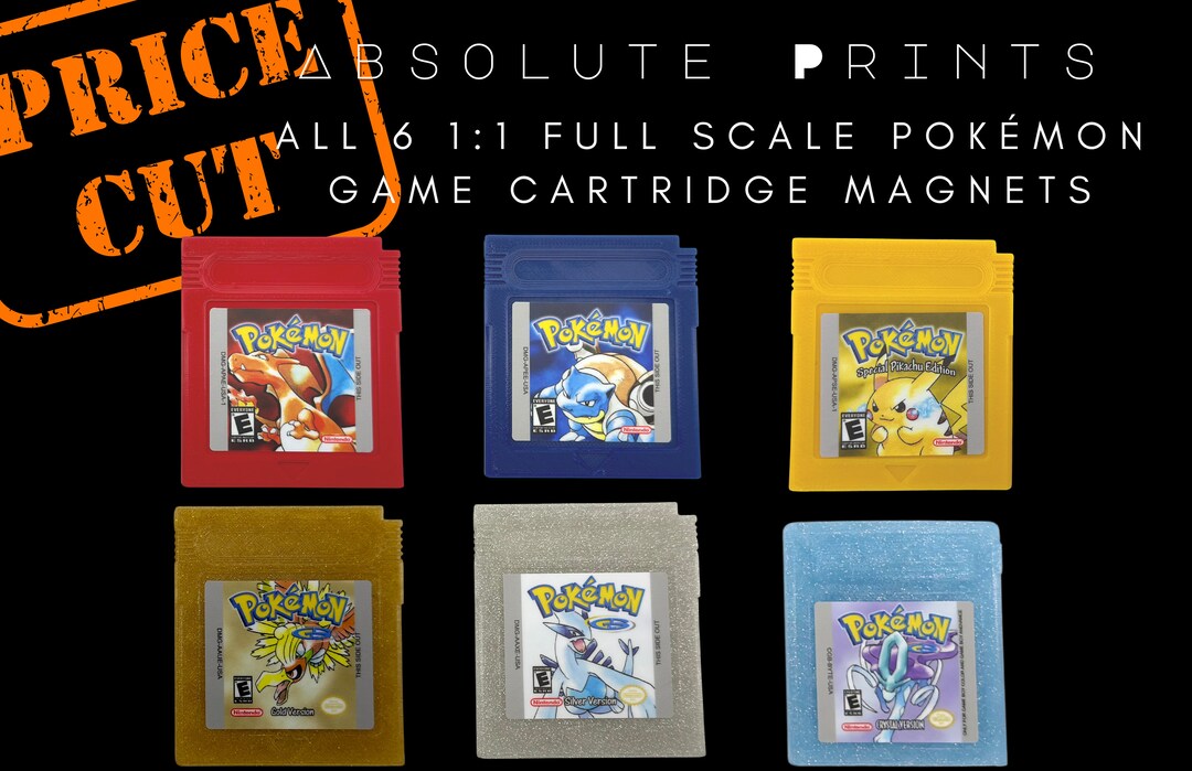 Classic Pokémon Game Boy Fridge Magnet Full Scale Replica Gen 1 & 2 3D ...