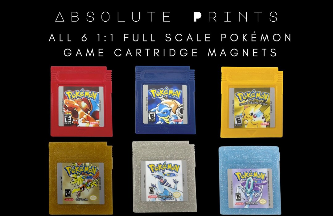 1:1 Full Scale Pokémon Game Boy Cartridge Refrigerator Magnet | 3D ...