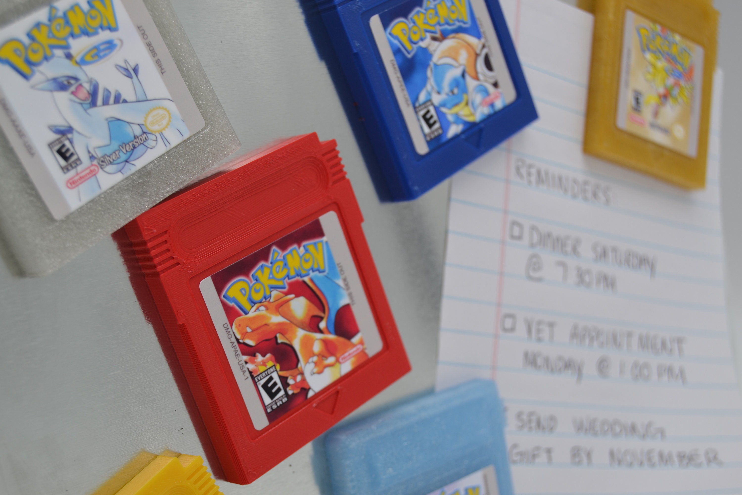 1:1 Full Scale Pokémon Game Boy Cartridge Refrigerator Magnet 3D ...