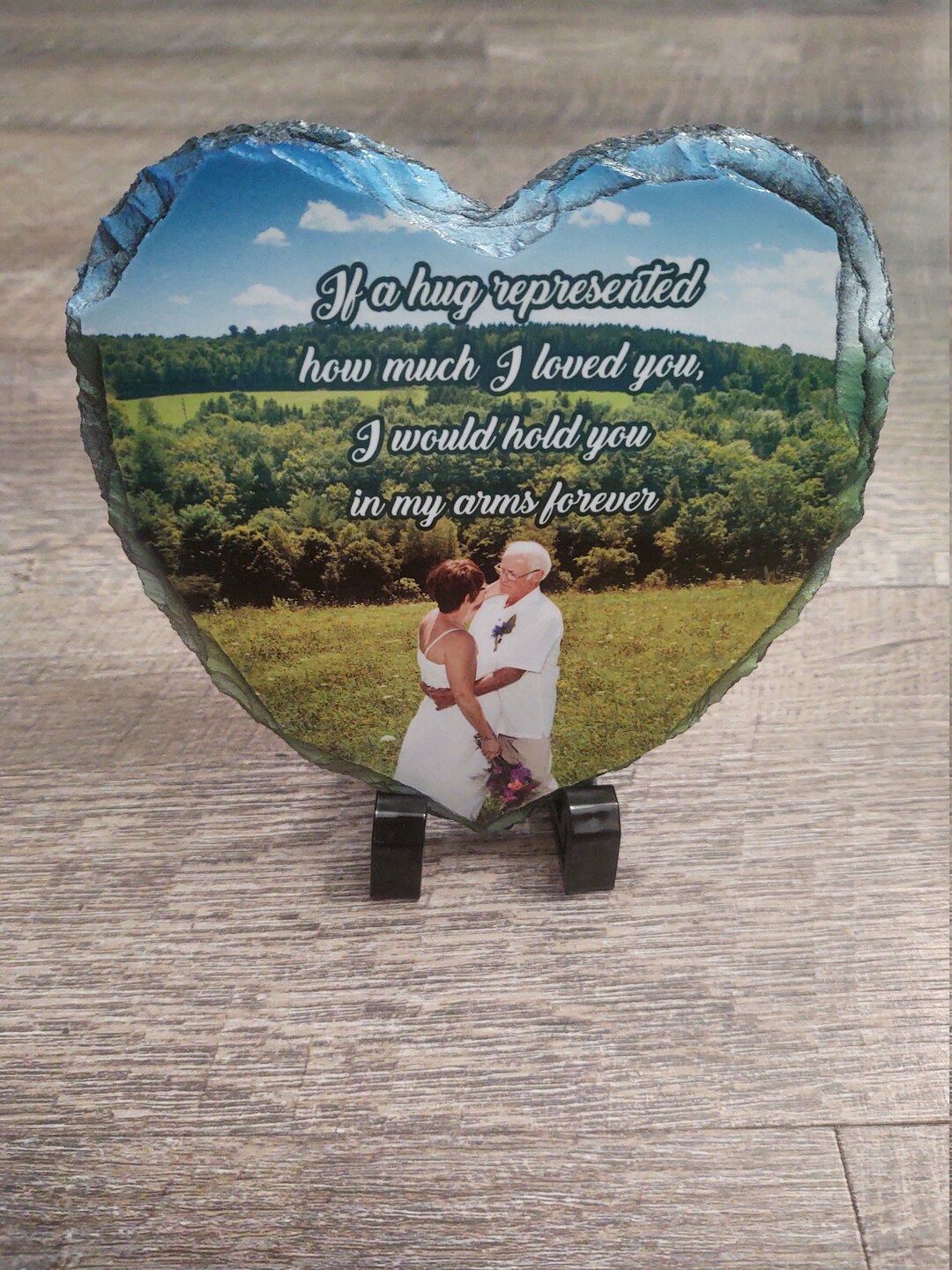 Heart Slate Rock Custom Picture Display, Photo Valentine's Day Gift ...